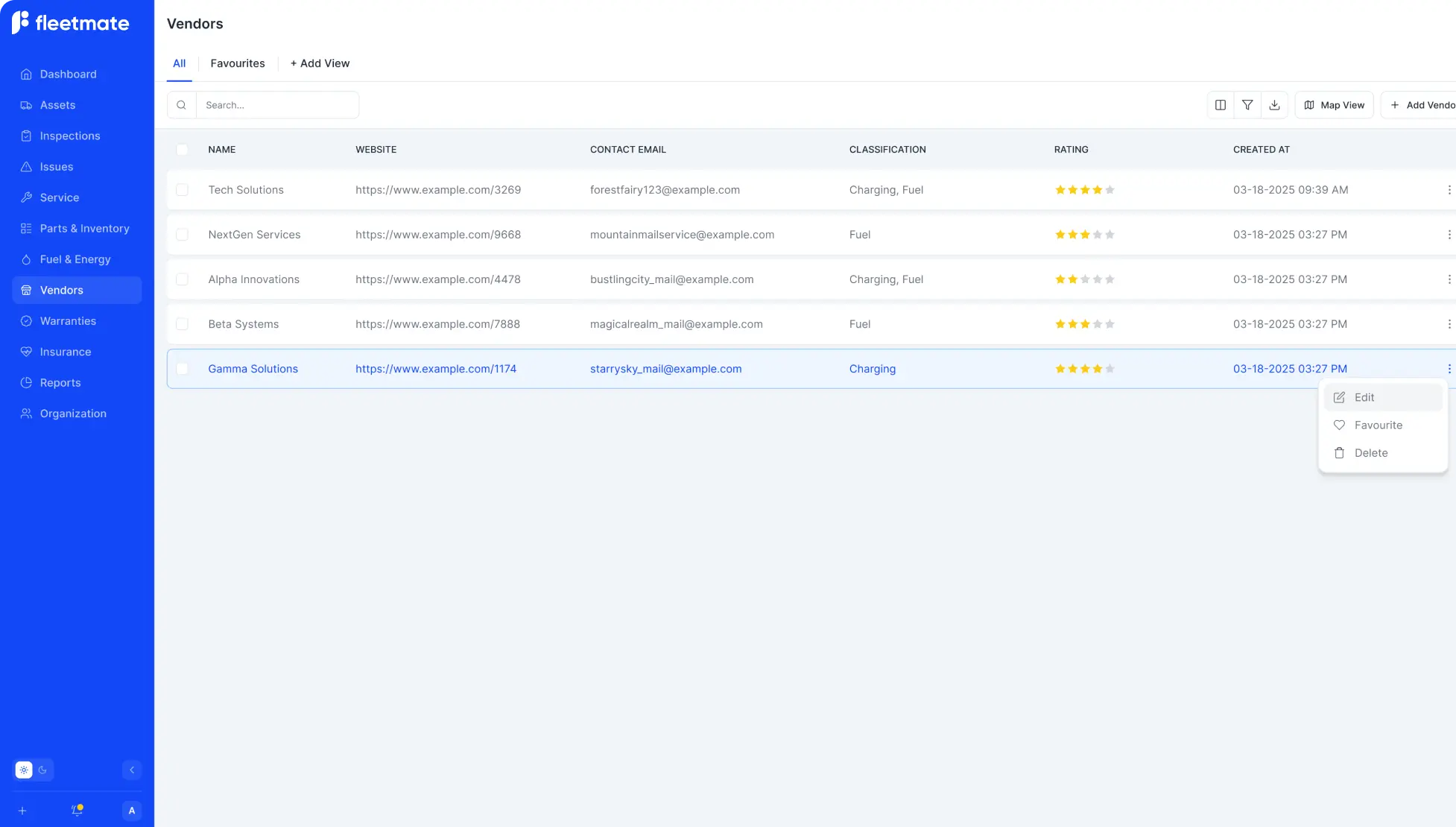 Vendor Management - RouteMate